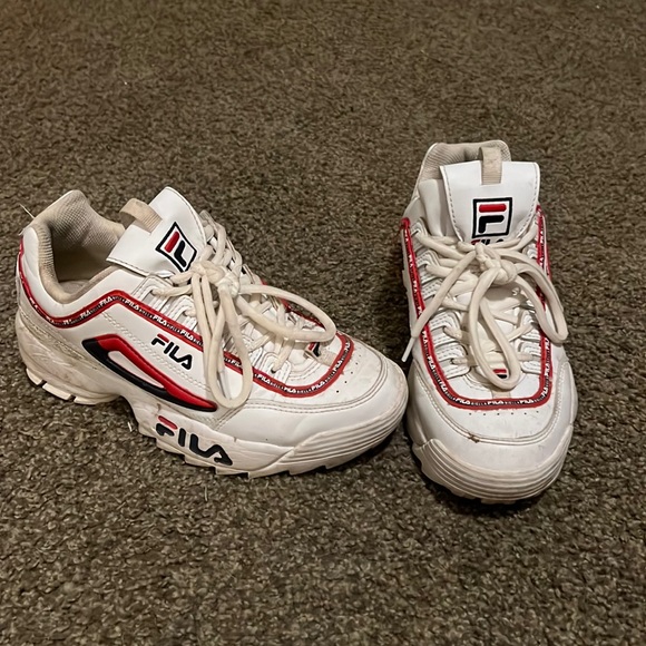 Fila | Shoes | Red White And Blue Fila Shoe Size 6 | Poshmark